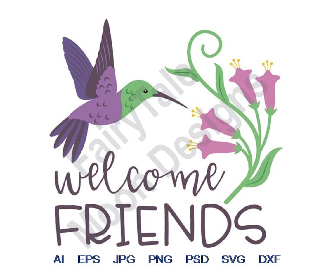 Welcome Friends Svg Dxf Eps Png Jpg Vector Art - Etsy UK