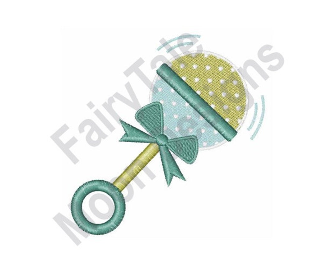 Baby Rattle Toy - Machine Embroidery Design, Baby Rattle Embroidery ...