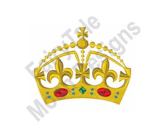 Royal Crown Machine Embroidery Design Golden Royal Crown | Etsy
