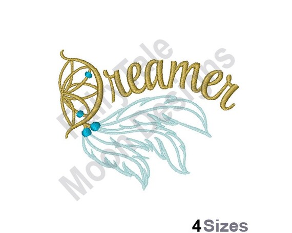 Dreamer Machine Embroidery Design Dreamcatcher Embroidery | Etsy