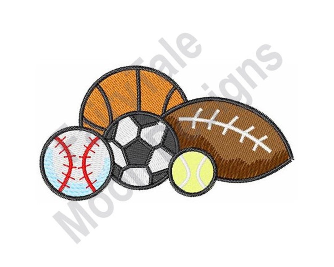 Sports Balls - Machine Embroidery Design, Football Embroidery Pattern ...