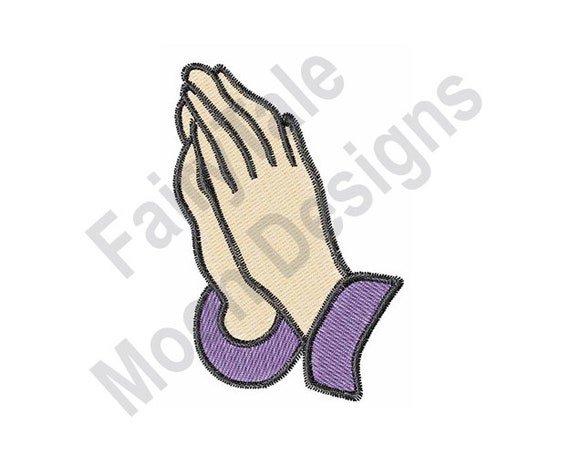 Praying Hands Machine Embroidery Design Prayer Embroidery | Etsy