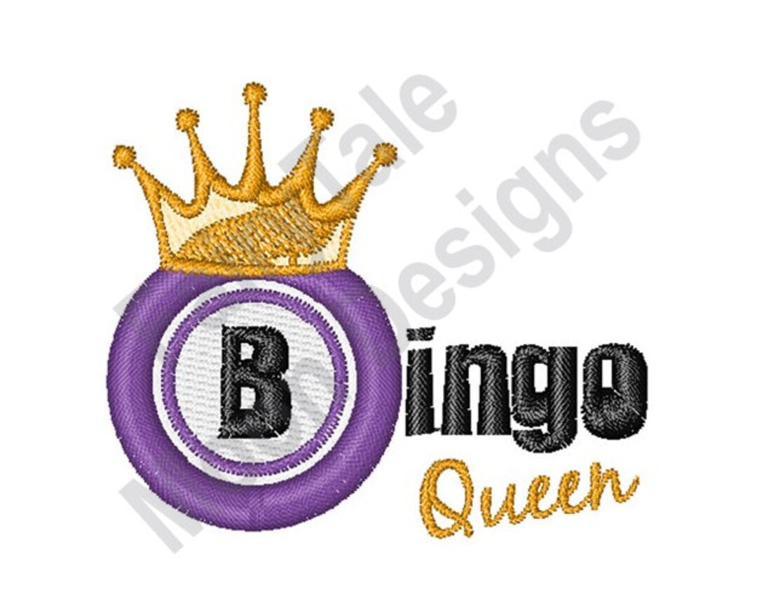 Bingo Queen - Machine Embroidery Design, Lucky Bingo Balls Embroidery ...