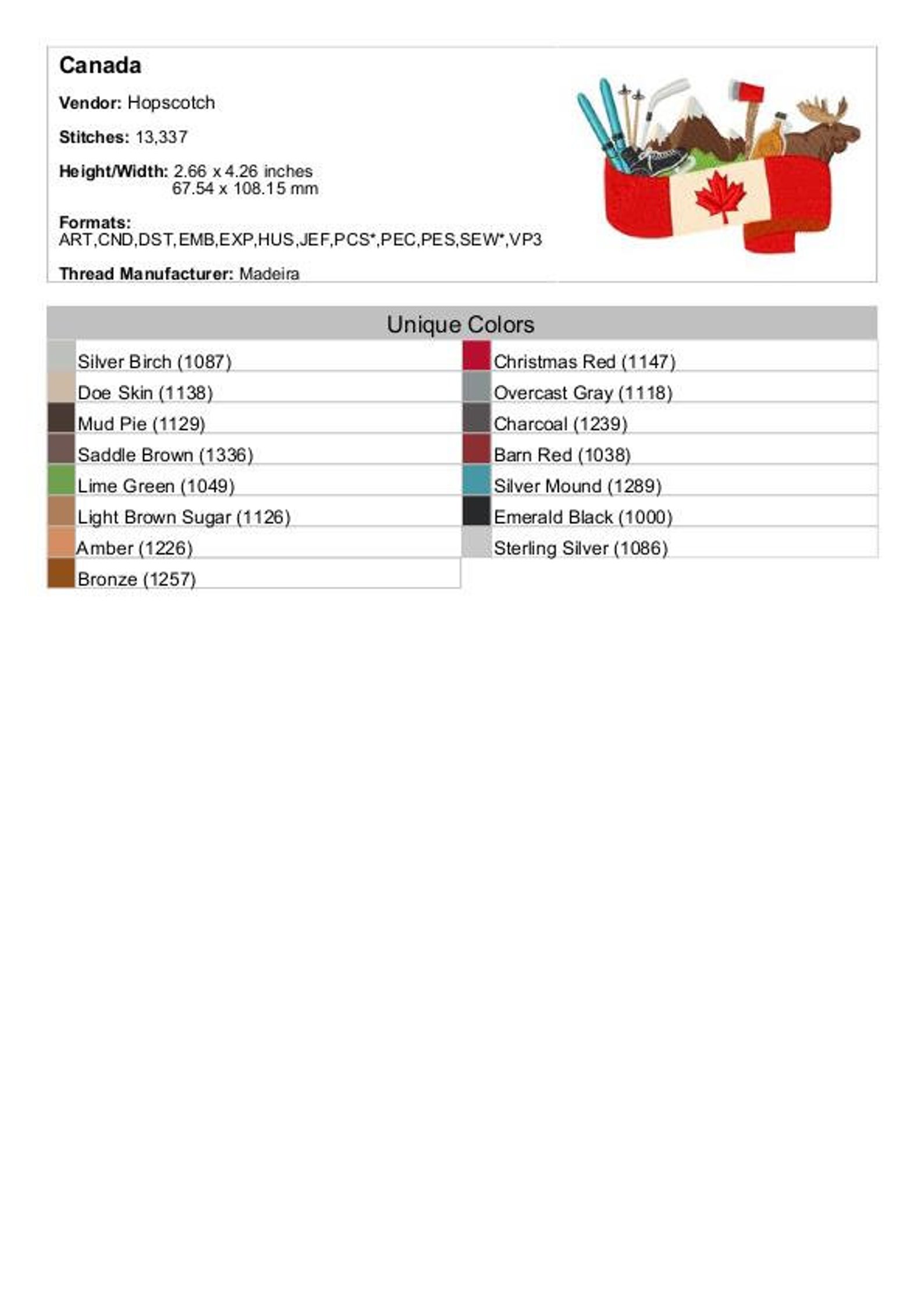 Canada Machine Embroidery Design Canadian Flag Embroidery - Etsy