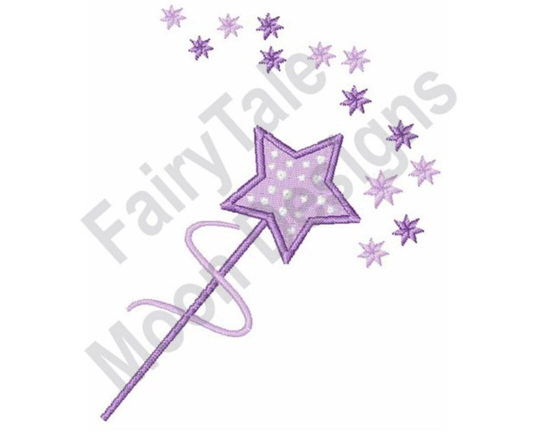 Magic Wand - Machine Embroidery Design, Magic Stars Embroidery Pattern ...
