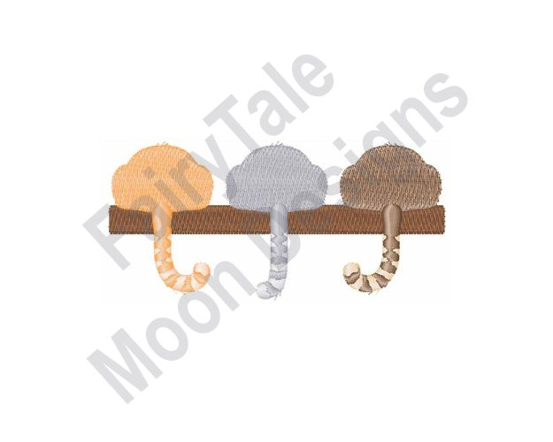 Cats Tails Machine Embroidery Design Cat Back Embroidery - Etsy
