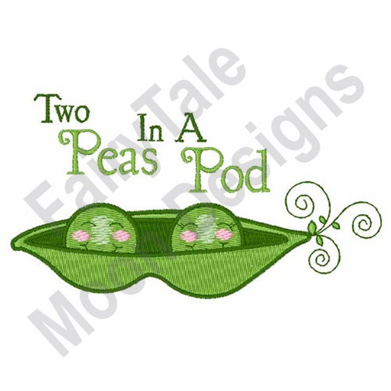 Two Peas in a Pod Embroidery Design - Etsy