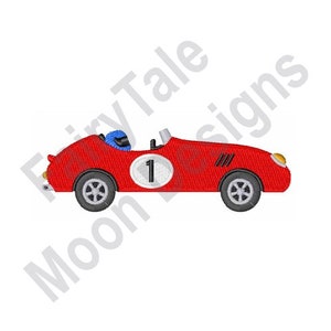 Racing Car Machine Embroidery Design, Red Convertible Car Embroidery ...