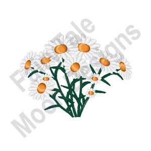 Daisy Bouquet Machine Embroidery Design Beautiful Daisies - Etsy