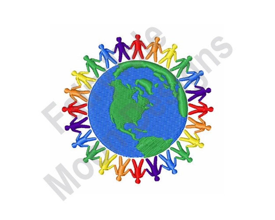 We Are One World - Machine Embroidery Design, One Race One Family One ...