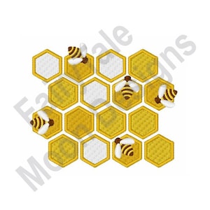 Beehive - Machine Embroidery Design, Beehive Embroidery Pattern, Honey ...
