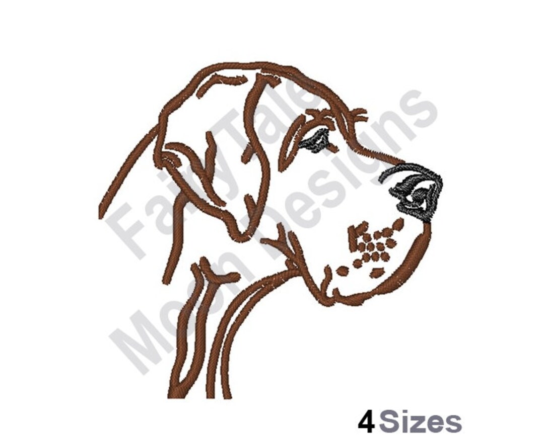 Great Dane Head - Machine Embroidery Design, German Mastiff Embroidery ...