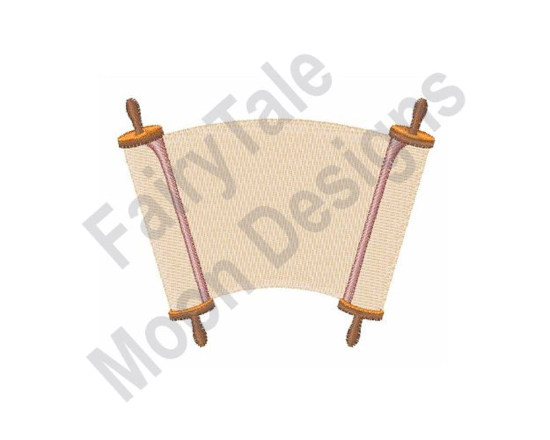 Blank Torah - Machine Embroidery Design, Torah Scroll Embroidery ...