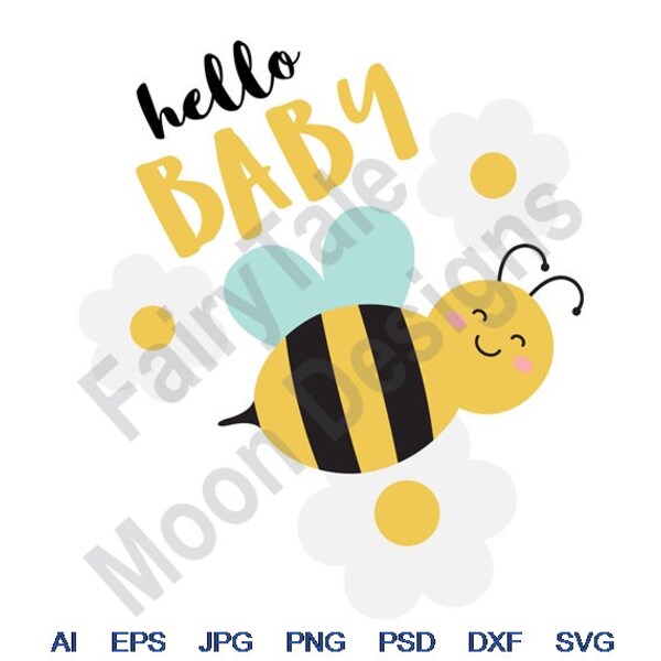 Hello Bumblebee Svg - Etsy