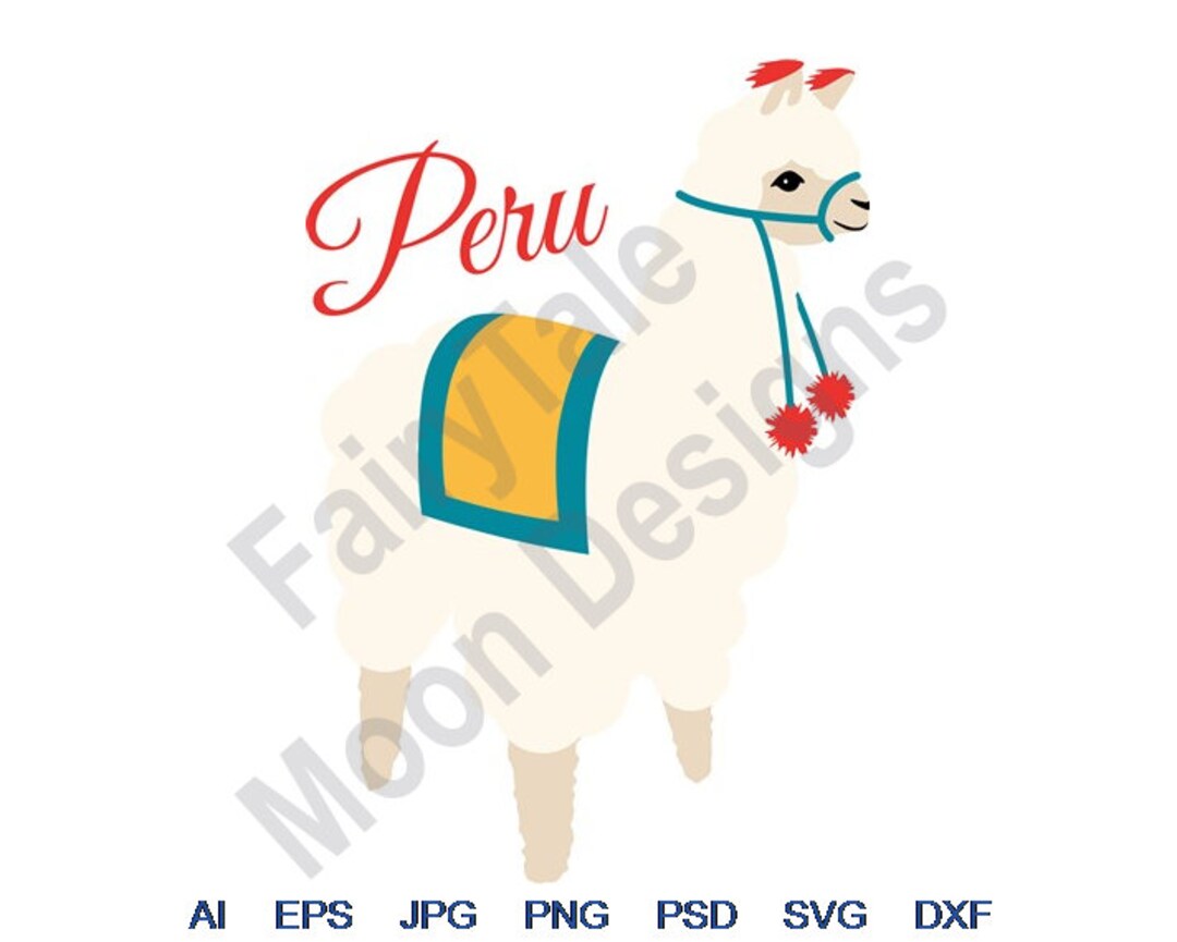 Peru - Svg, Dxf, Eps, Png, Jpg, Vector Art, Clipart, Cut File, Alpaca ...