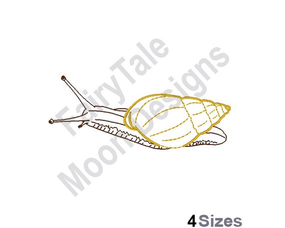 Snail Machine Embroidery Design Snail Outline Embroidery | Etsy