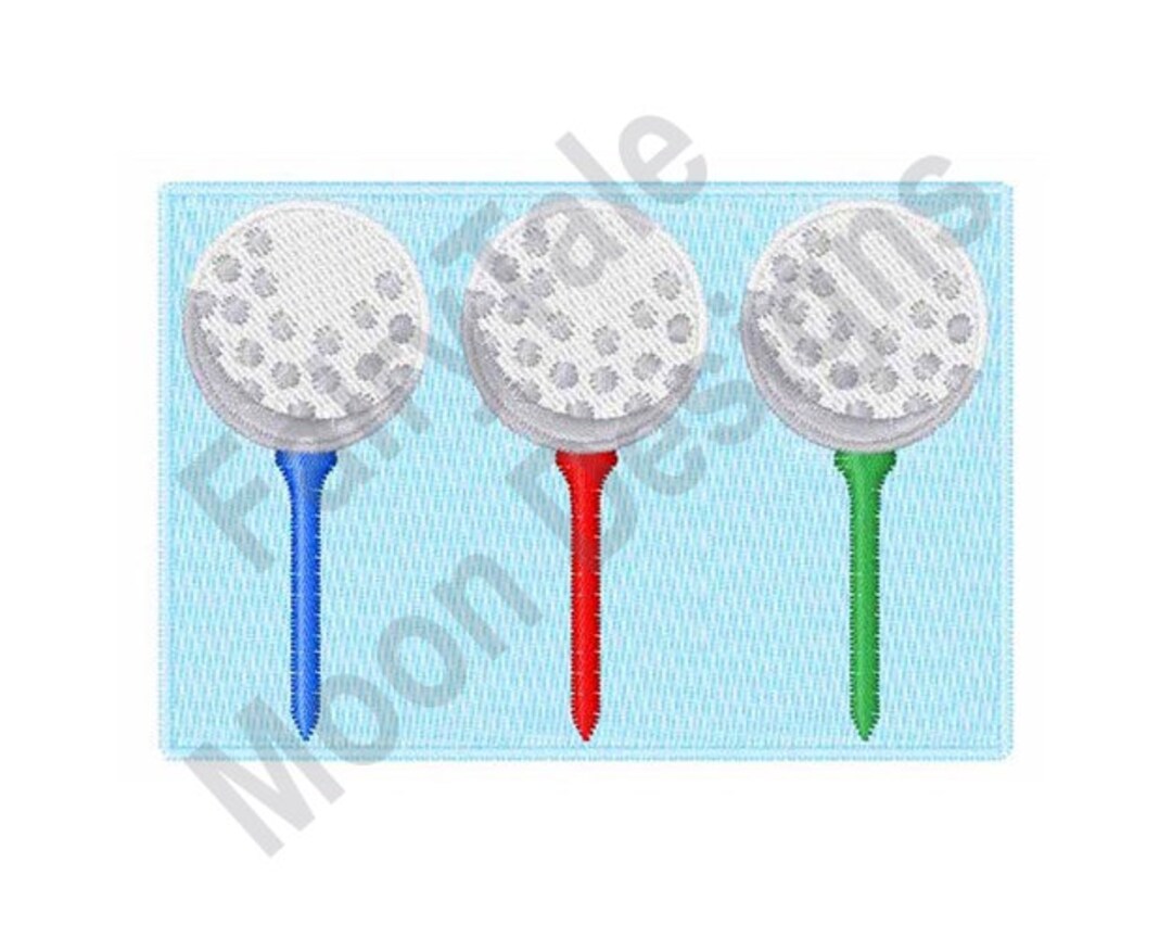Golf Tees & Balls - Machine Embroidery Design, Golfing Embroidery ...