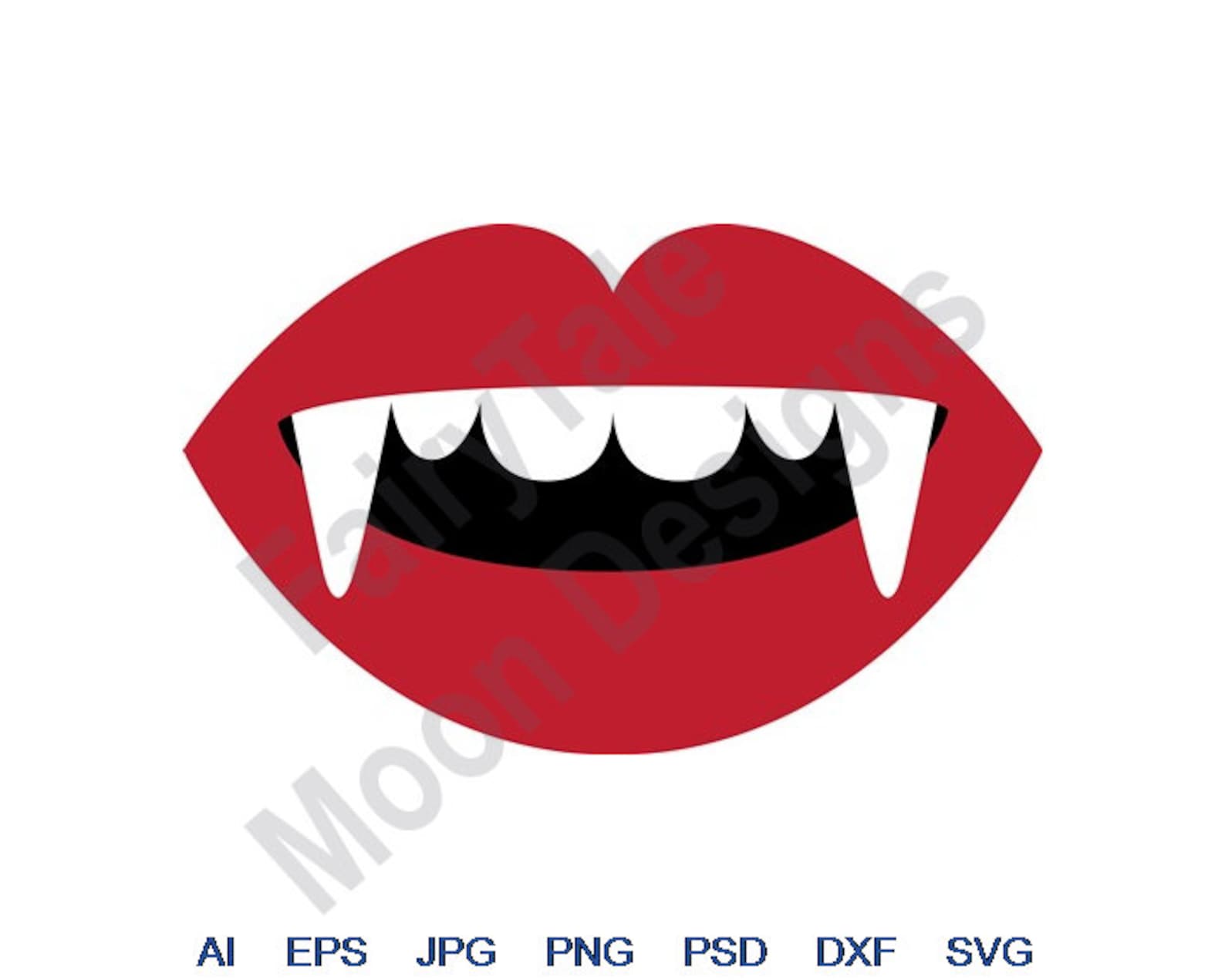 Vampire Teeth Svg Dxf Eps Png Jpg Vector Art Clipart | Etsy