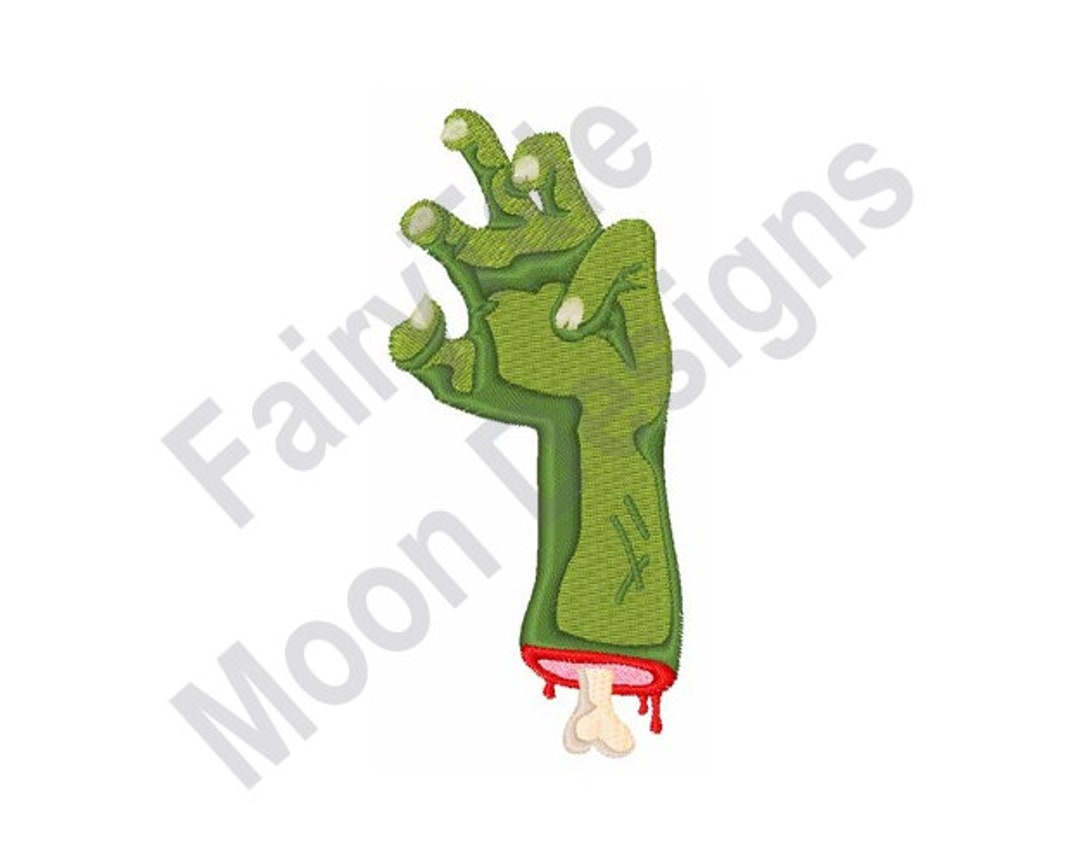 Zombie Hand Machine Embroidery Design Bloody Zombie Hand - Etsy