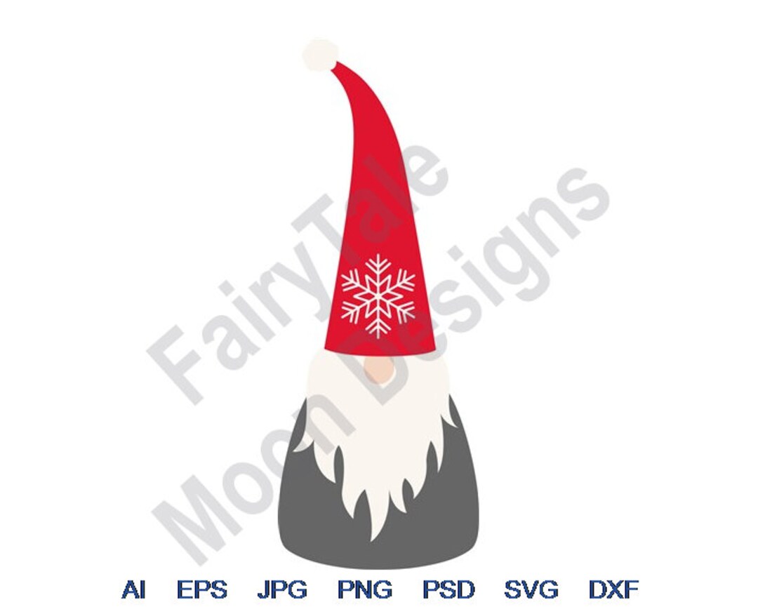 Christmas Gnome Svg Dxf Eps Png Jpg Vector Art - Etsy