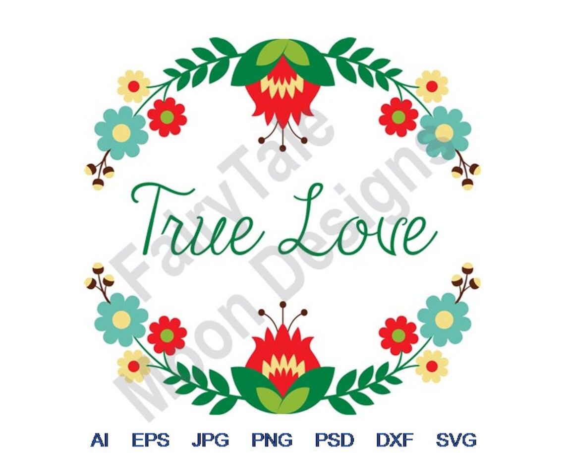 True Love Svg Dxf Eps Png Jpg Vector Art Clipart Cut | Etsy