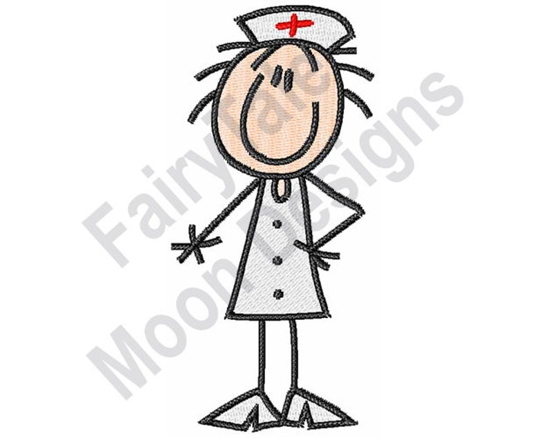 Stick Nurse Woman Machine Embroidery Design Medical RN - Etsy