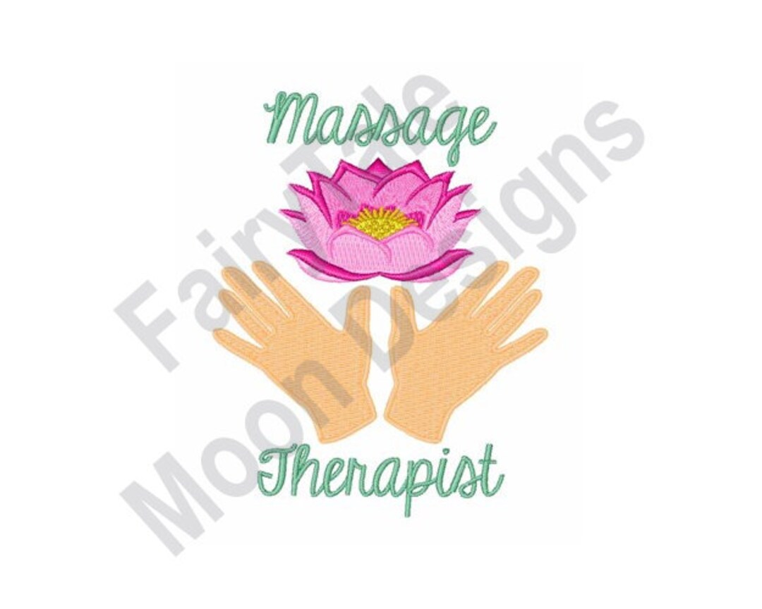 Massage Therapist - Machine Embroidery Design, Open Hands Embroidery ...