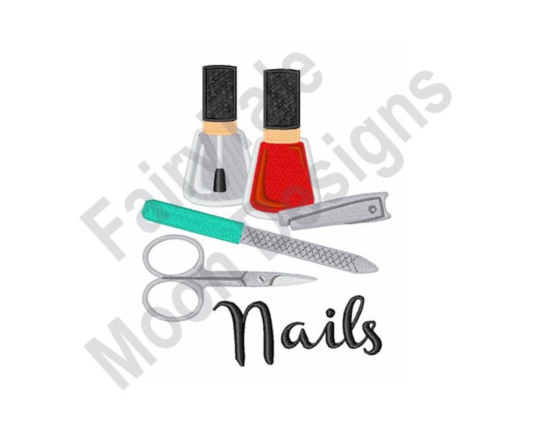 Manicure Nail Set - Machine Embroidery Design, Finger Nail Polish ...