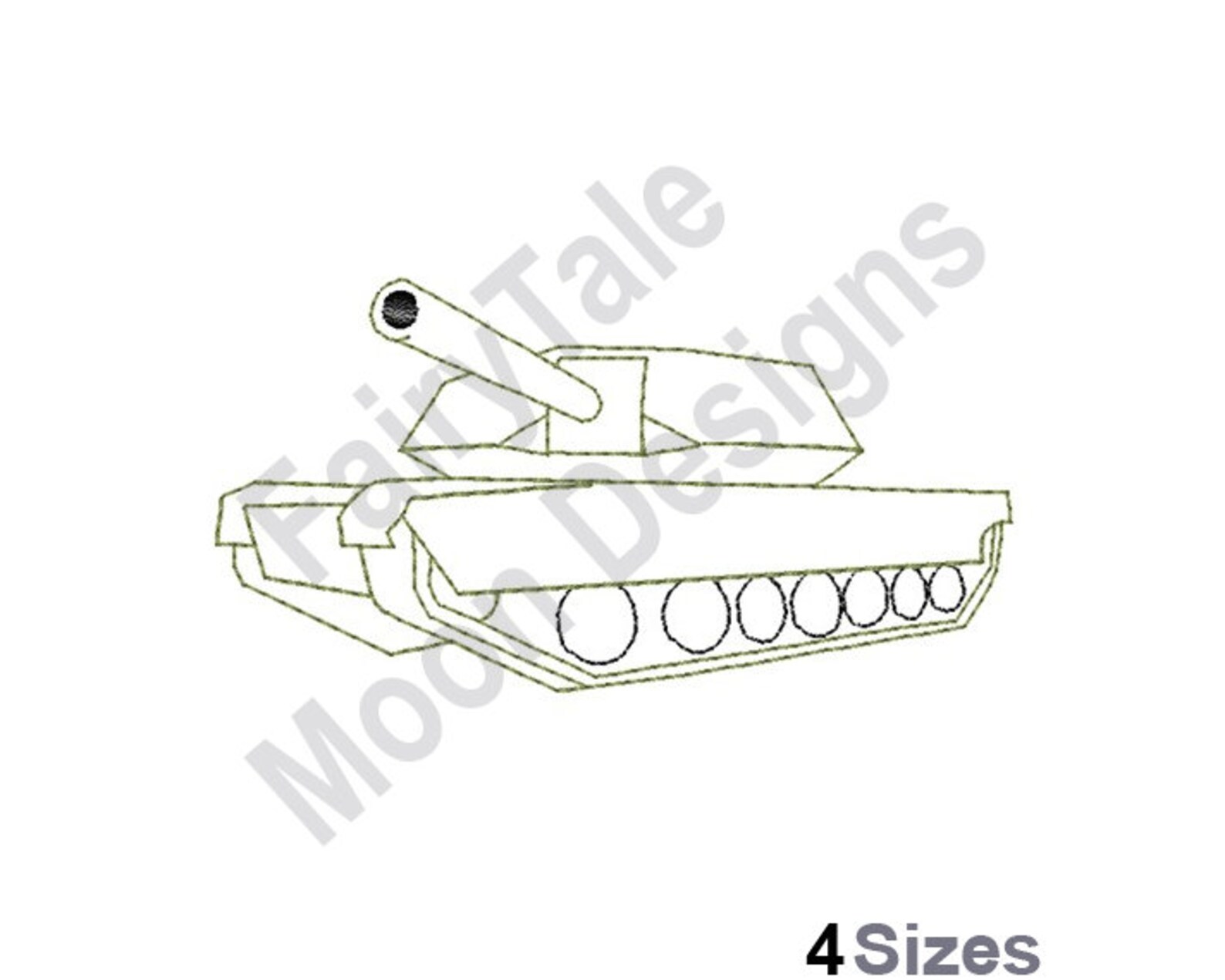 Army Tank Machine Embroidery Design Military Tank Outline - Etsy