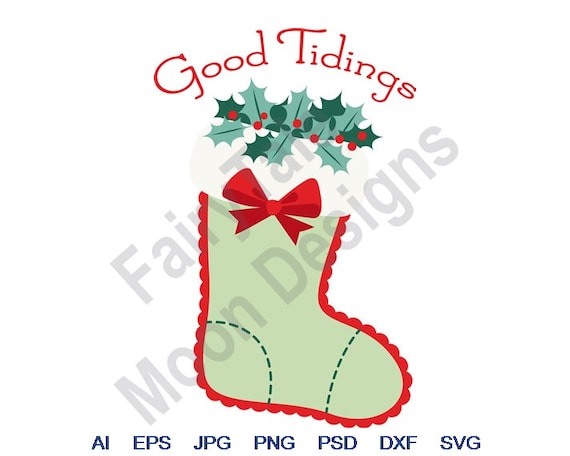 Good Tidings Svg Dxf Eps Png Jpg Vector Art Clipart | Etsy