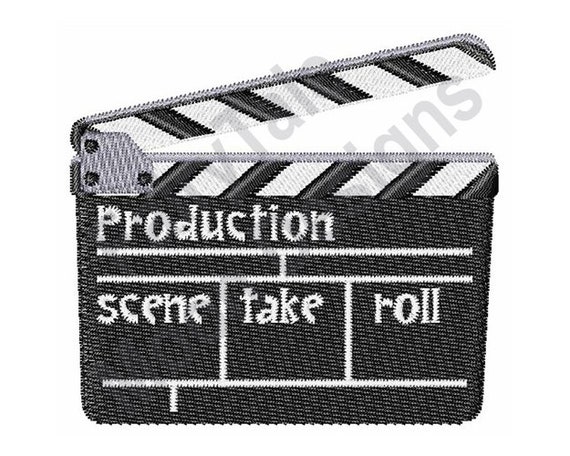 Film Clapper Machine Embroidery Design Clapperboard | Etsy