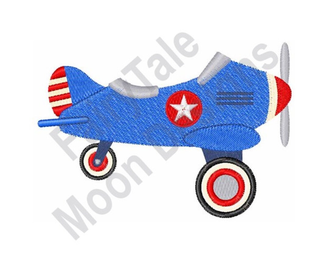 Small Vintage Airplane Machine Embroidery Design, Toy Airplane ...