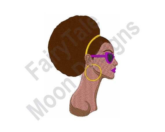 Afro Style Machine Embroidery Design African Woman | Etsy