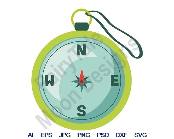 Hiking Compass Svg Dxf Eps Png Jpg Vector Art Clipart | Etsy