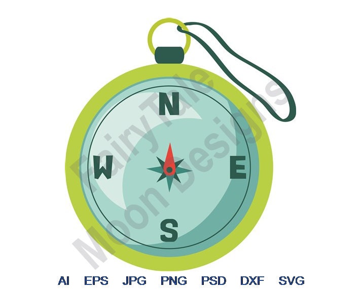 Hiking Compass Svg Dxf Eps Png Jpg Vector Art Clipart | Etsy