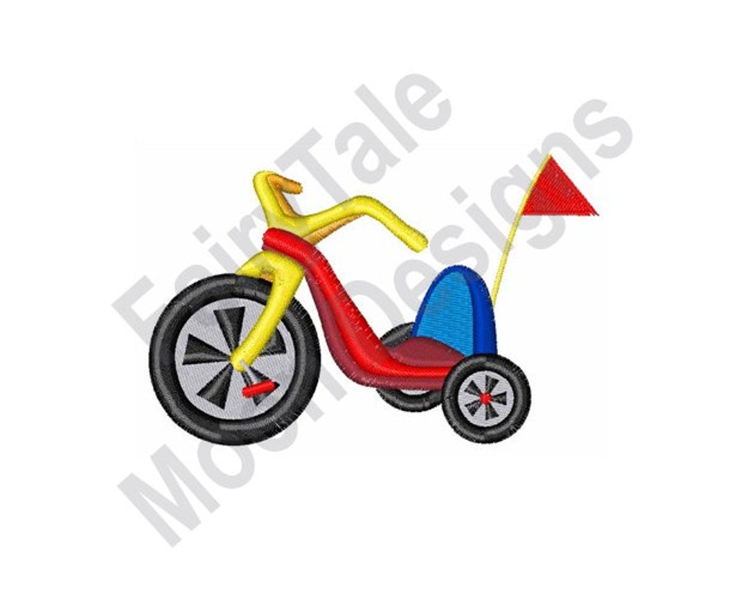 Big Wheel - Machine Embroidery Design, Tricycle Embroidery Pattern ...