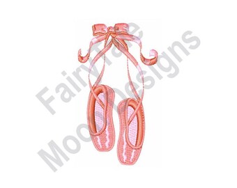 Appliqué Ballet Slippers Machine Embroidery Design - Etsy