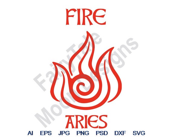 Fire Aries Svg Dxf Eps Png Jpg Vector Art Clipart Cut | Etsy