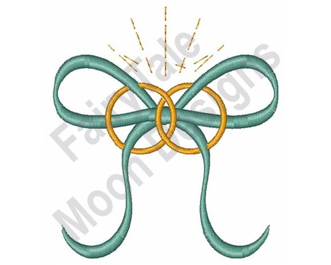 Wedding Rings Machine Embroidery Design Just Married - Etsy