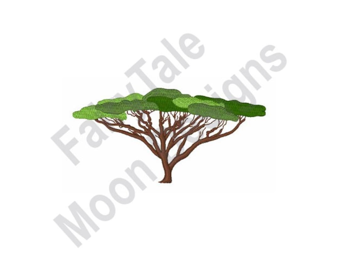 African Tree - Machine Embroidery Design, Acacia Tree Embroidery ...