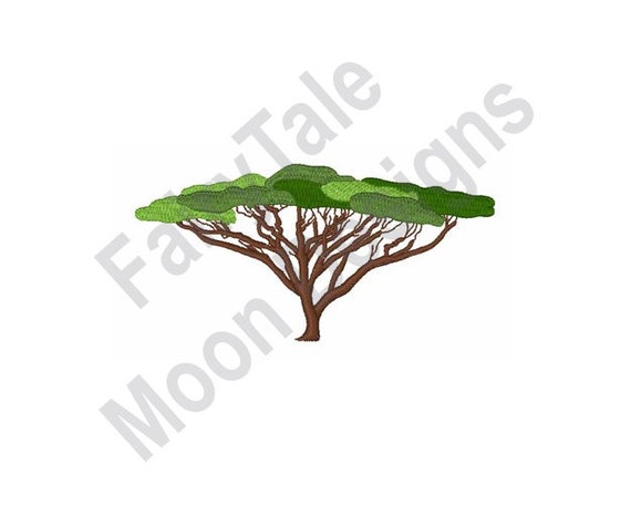 African Tree Machine Embroidery Design Acacia Tree | Etsy