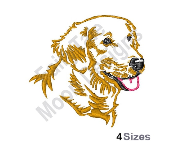 Golden Retriever Machine Embroidery Design Golden Retriever | Etsy