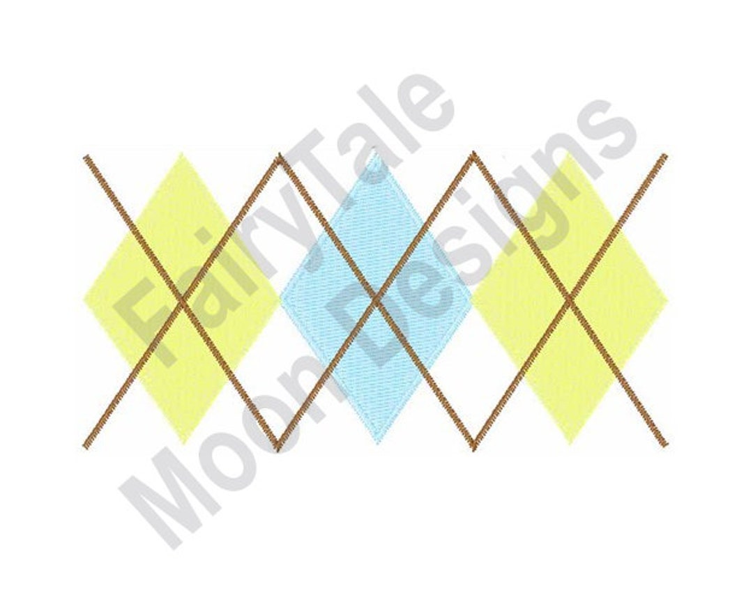 Argyle Style Pattern - Machine Embroidery Design, Argyle Diamonds ...