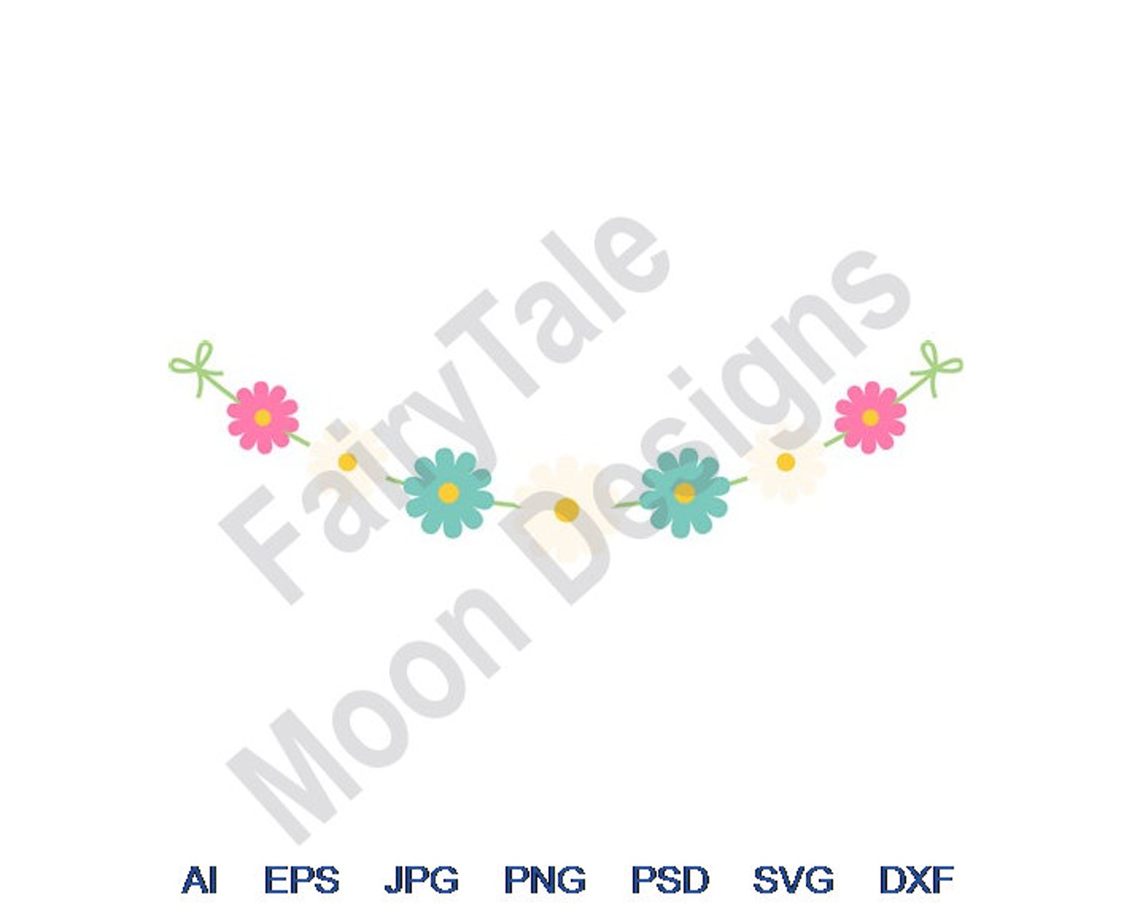 Daisy Chain Svg Dxf Eps Png Jpg Vector Art Clipart - Etsy