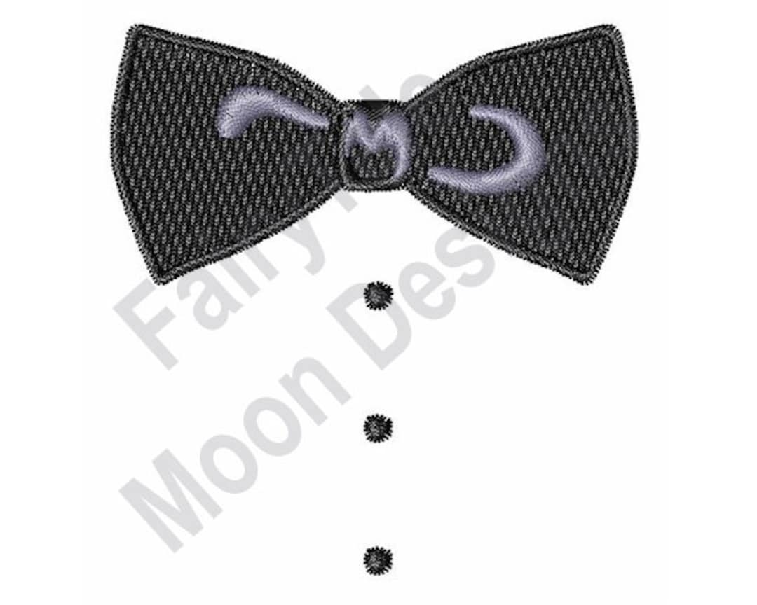 Black Bowtie Machine Embroidery Design, Wedding Bow Tie Embroidery ...