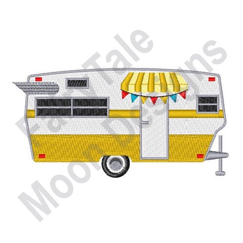 Fifth Wheel Camper Machine Embroidery Design Camping - Etsy