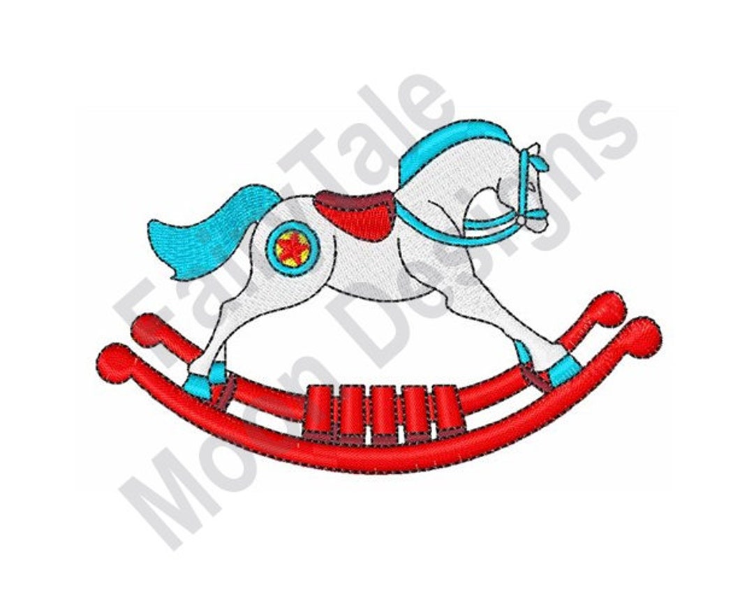 Rocking Horse Machine Embroidery Design Children's Toy - Etsy
