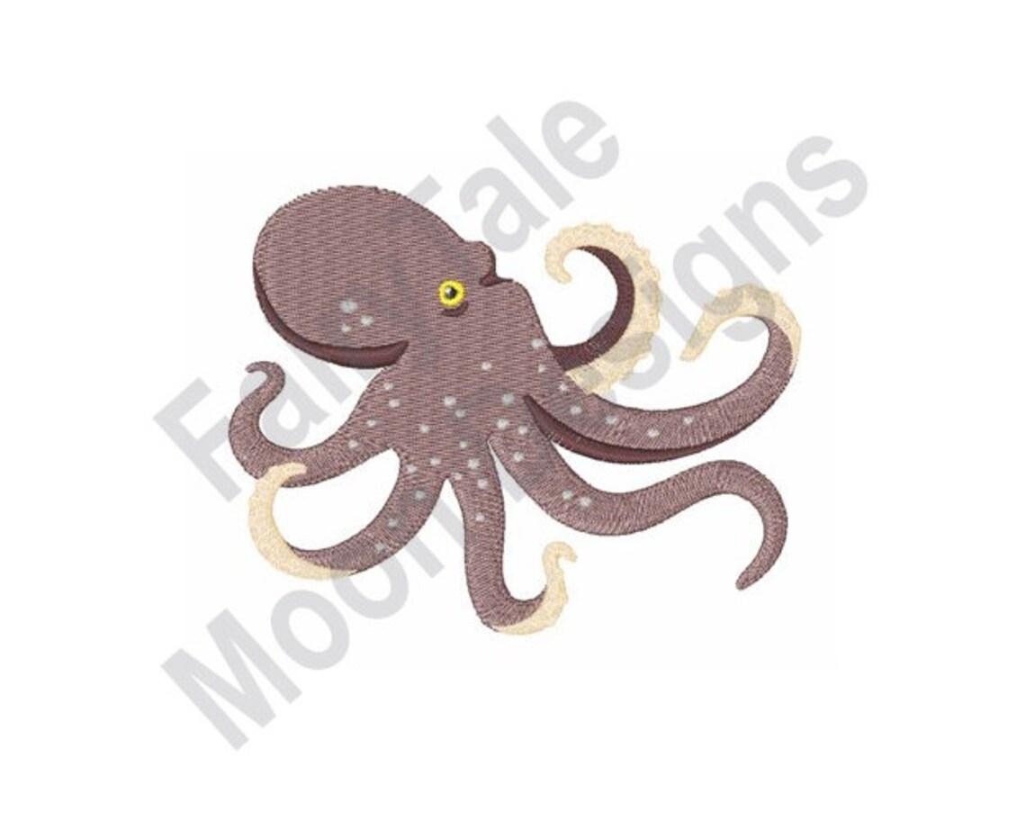 Octopus Machine Embroidery Design Octopus Embroidery | Etsy