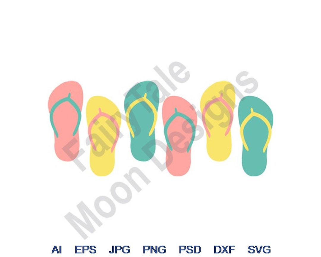 Chanclas - SVG, DXF, EPS, PNG, JPG, arte vectorial, clipart, archivo de ...