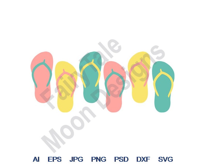 Chanclas - SVG, DXF, EPS, PNG, JPG, arte vectorial, clipart, archivo de ...